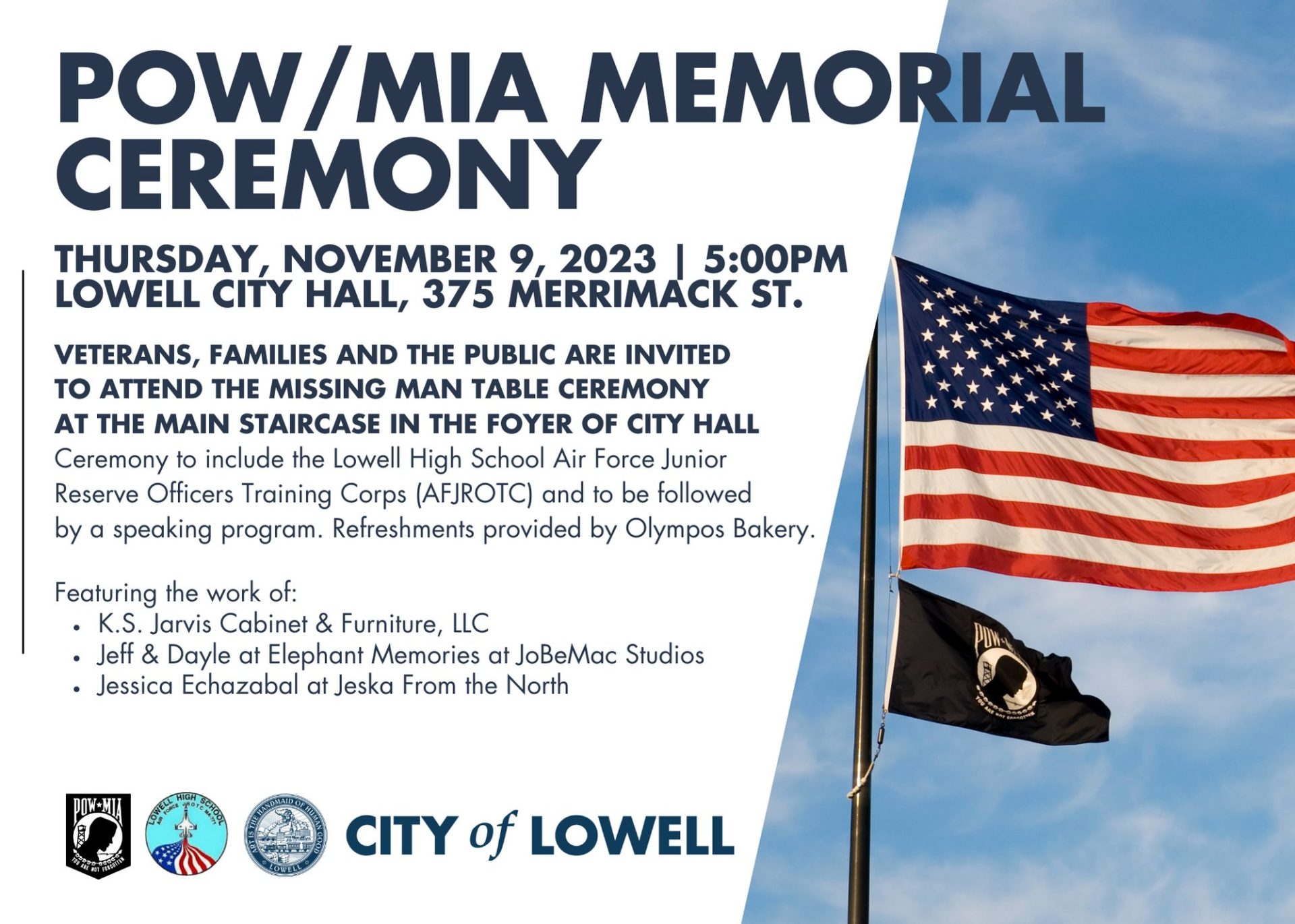 City of Lowell to Host POW/MIA Memorial Ceremony - InsideLowell