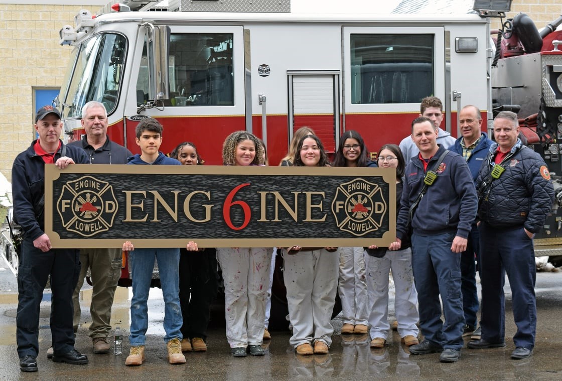 GLTHS Students Design Fire Station Signs - InsideLowell