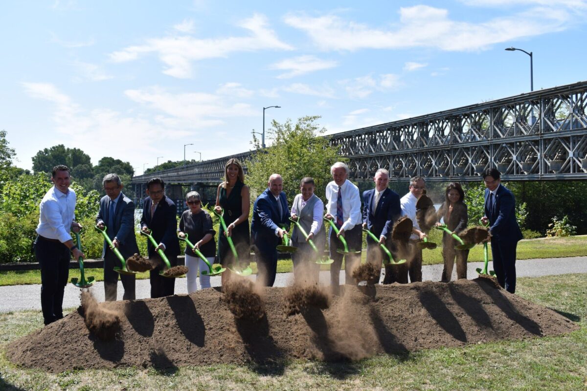 State & Local Leaders Celebrate Rourke Bridge Groundbreaking - InsideLowell