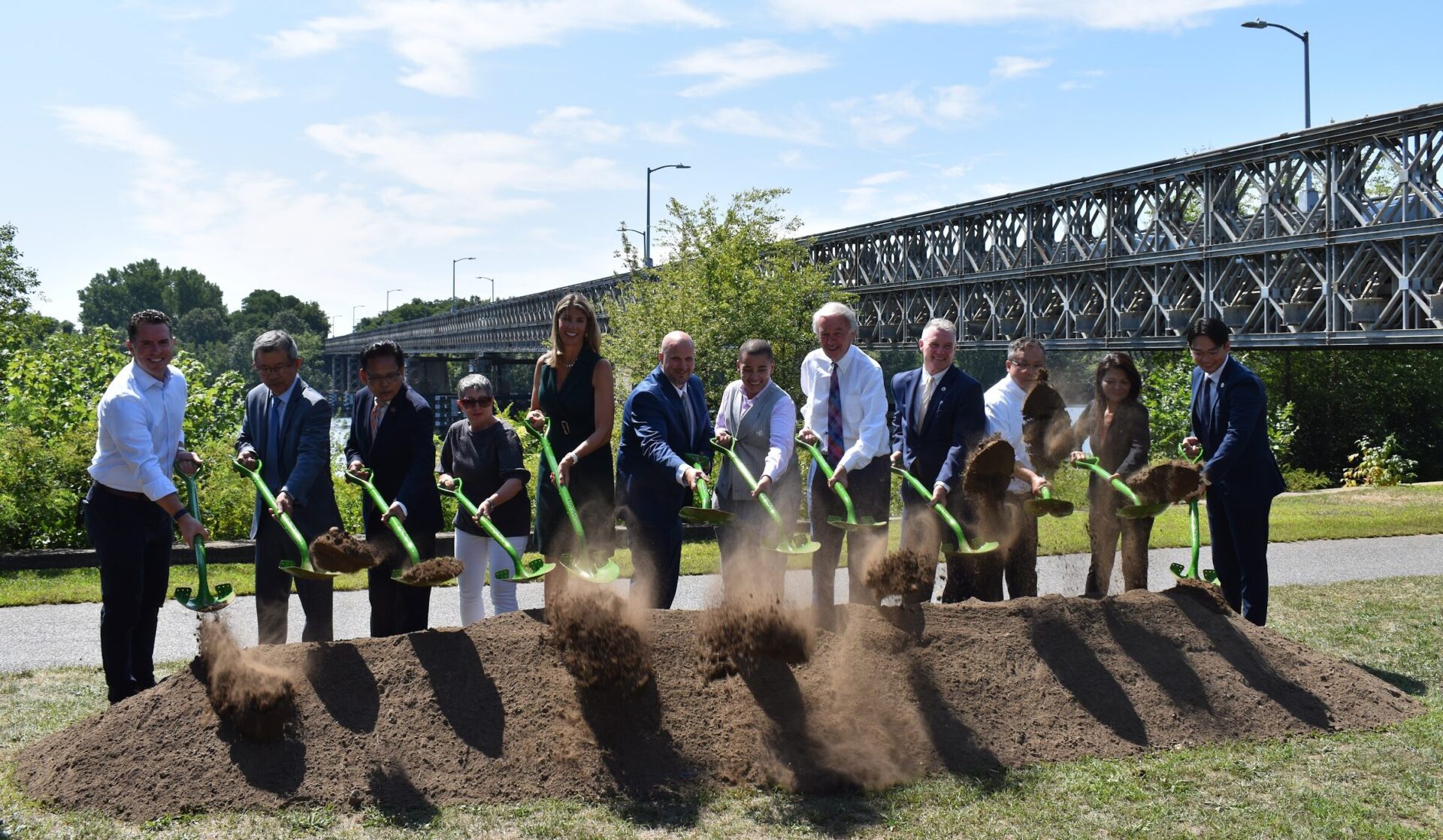 State & Local Leaders Celebrate Rourke Bridge Groundbreaking - InsideLowell